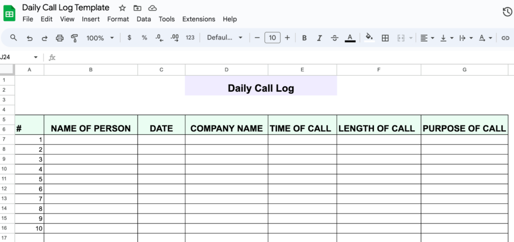 Free Call Log Templates + a Smarter Alternative | Quo (formerly Openphone)