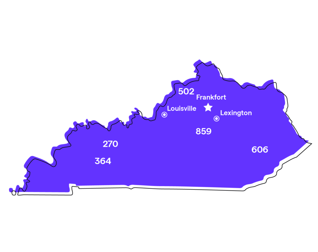 Kentucky (KY) Phone Numbers: Area Codes 270, 364, 502, 606, 859